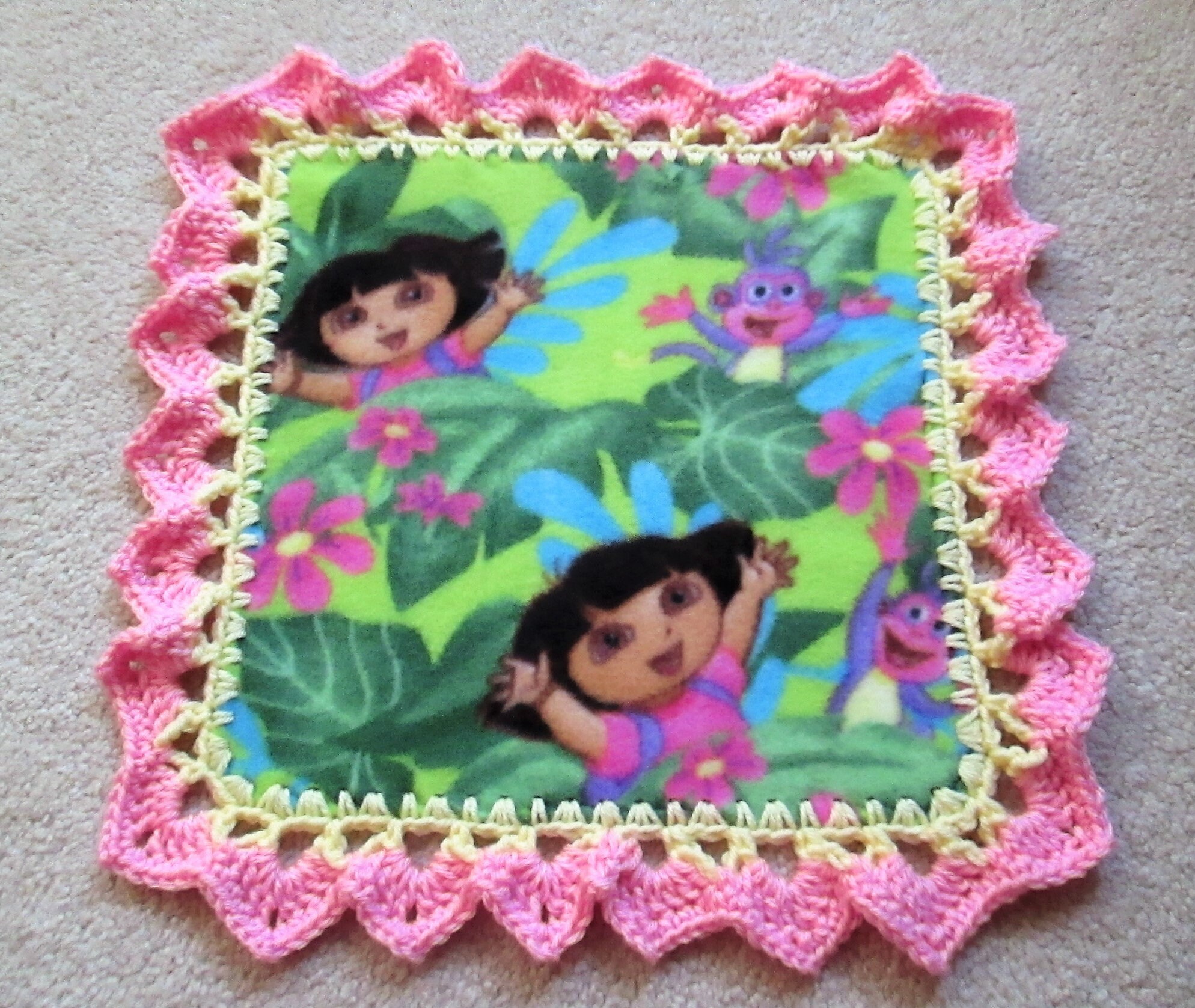 Dora The Explorer lovey mini blanket security blanket | Etsy