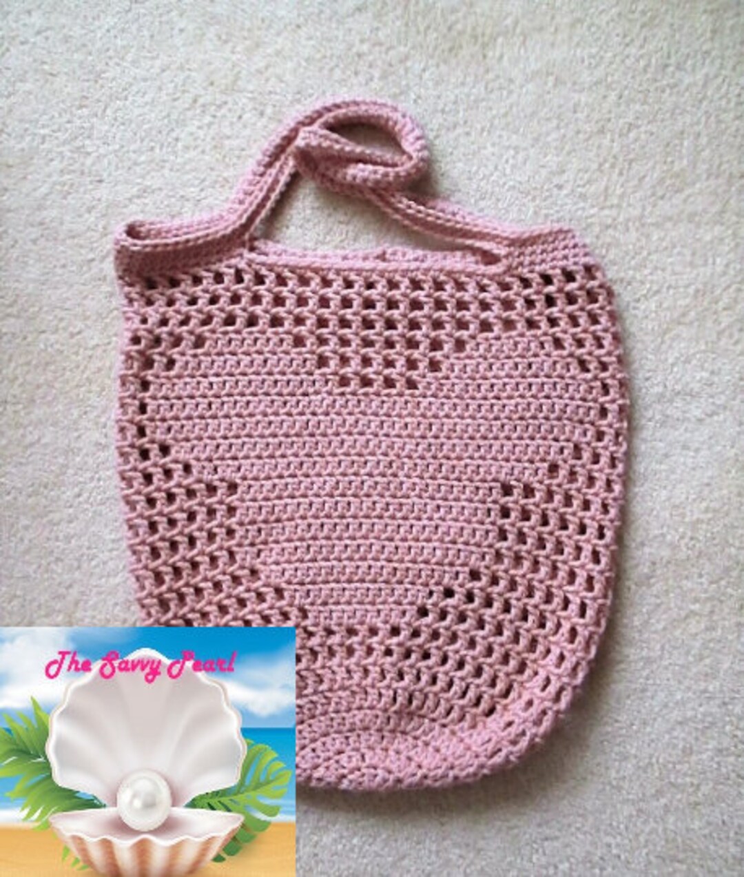 Market Bag Crochet PATTERN, PDF Download, Mouse Design, Beach Bag, Diy ...