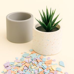 DIY Terrazzo Planter Kit Birthday Gift Eco Resin Pot Craft for Plant ...
