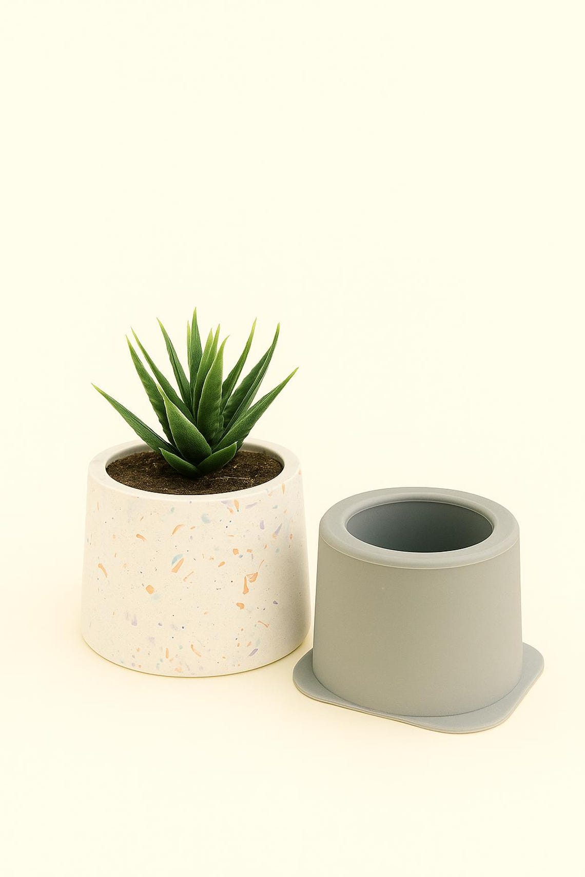 DIY Terrazzo Planter Kit Birthday Gift Eco Resin Pot Craft for Plant ...