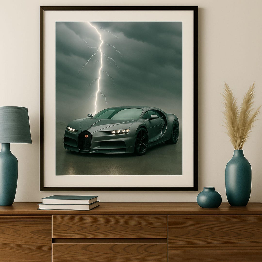 Bugatti Lightning Storm Poster (1xblack and 1xblue/grey) – Digital ...