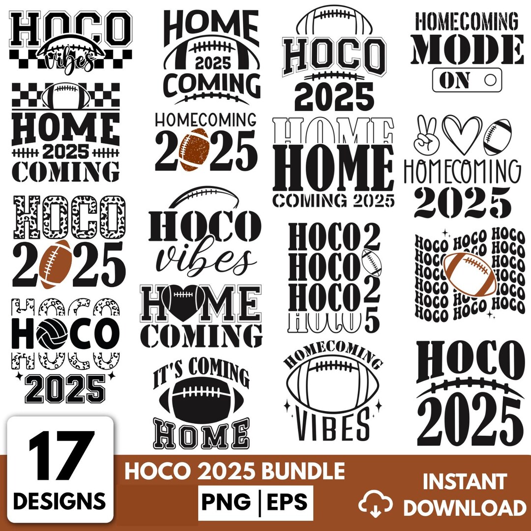 Hoco 2025 SVG Bundle: Football Homecoming Designs (digital Download) - Etsy