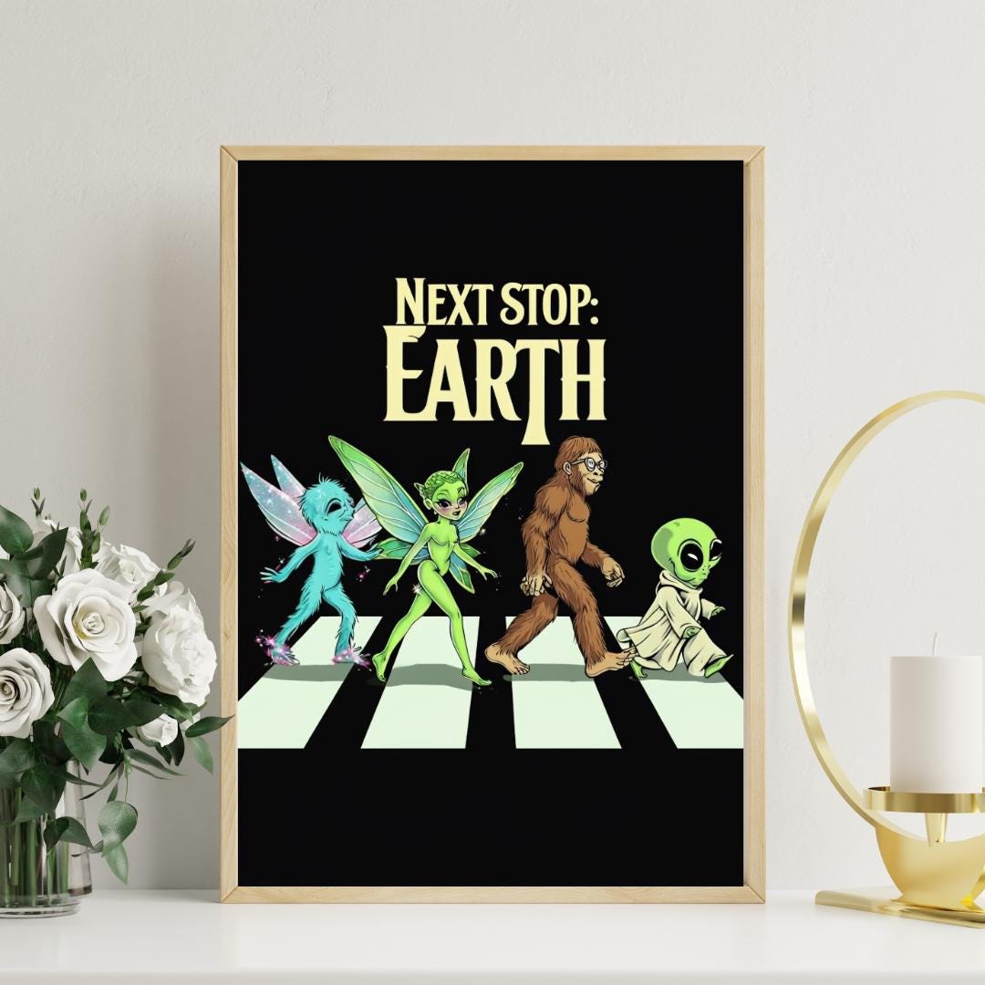 Bold Fantasy Alien Art Print — Fun & Colorful Extraterrestrial Wall ...