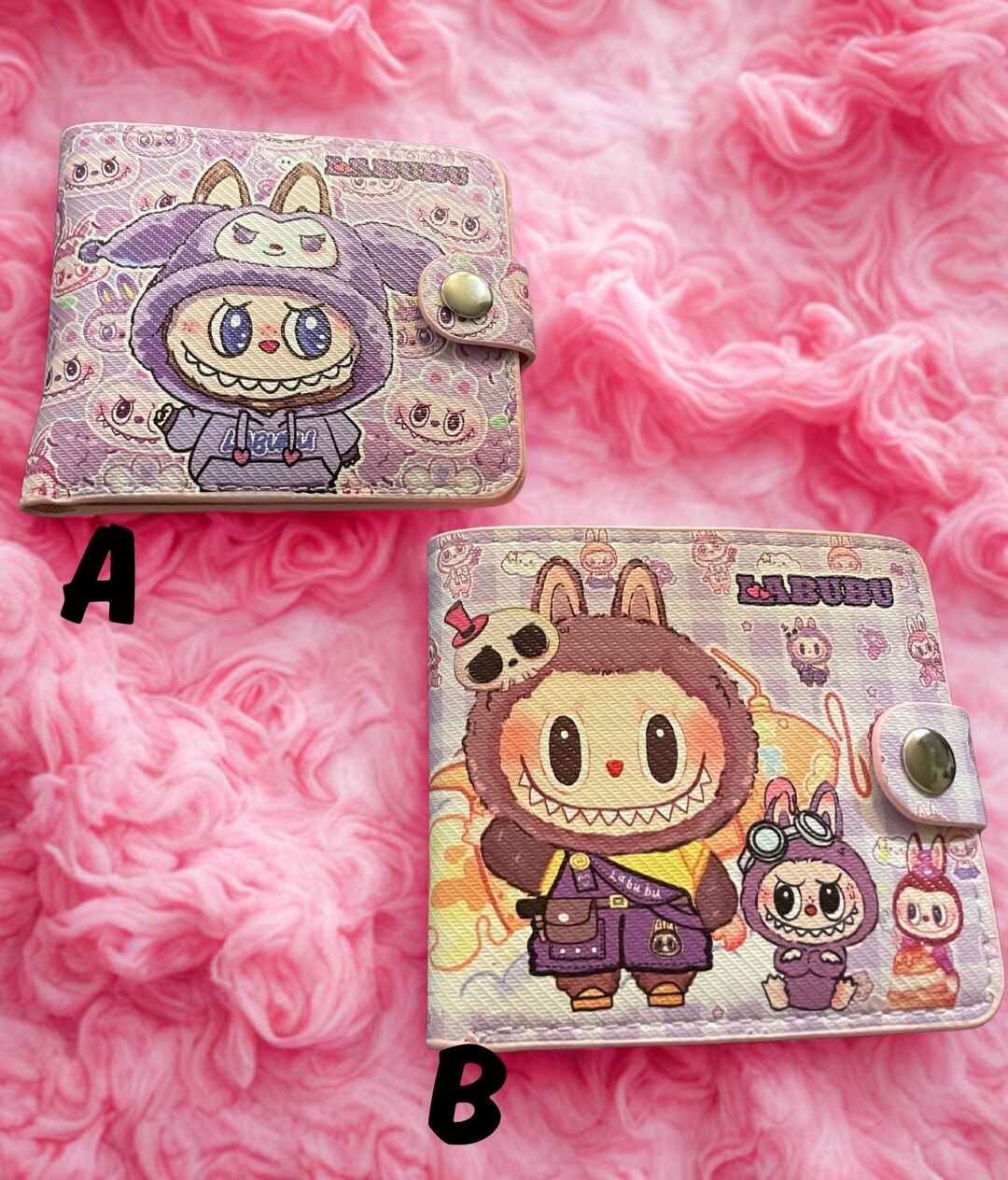 Labubu Wallet, Labubu Bifold Wallet, Kawai Wallet - Etsy