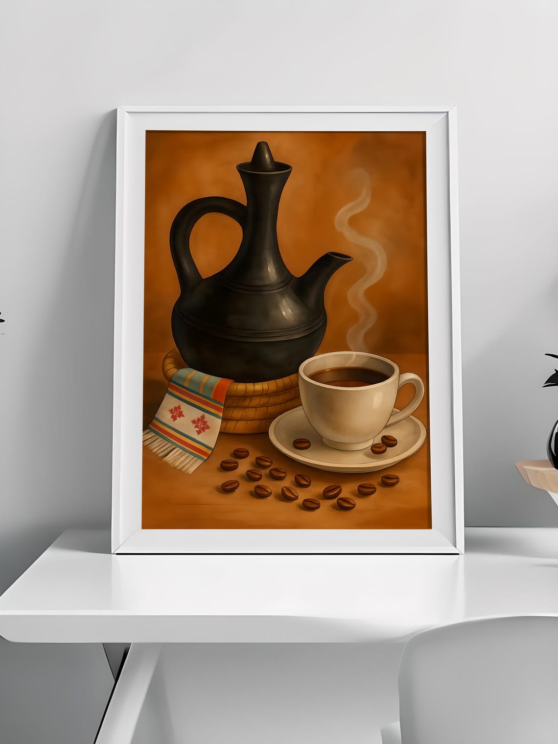 Ethiopian Coffee Ceremony Art Print: Jebena & Buna Kitchen Decor ...