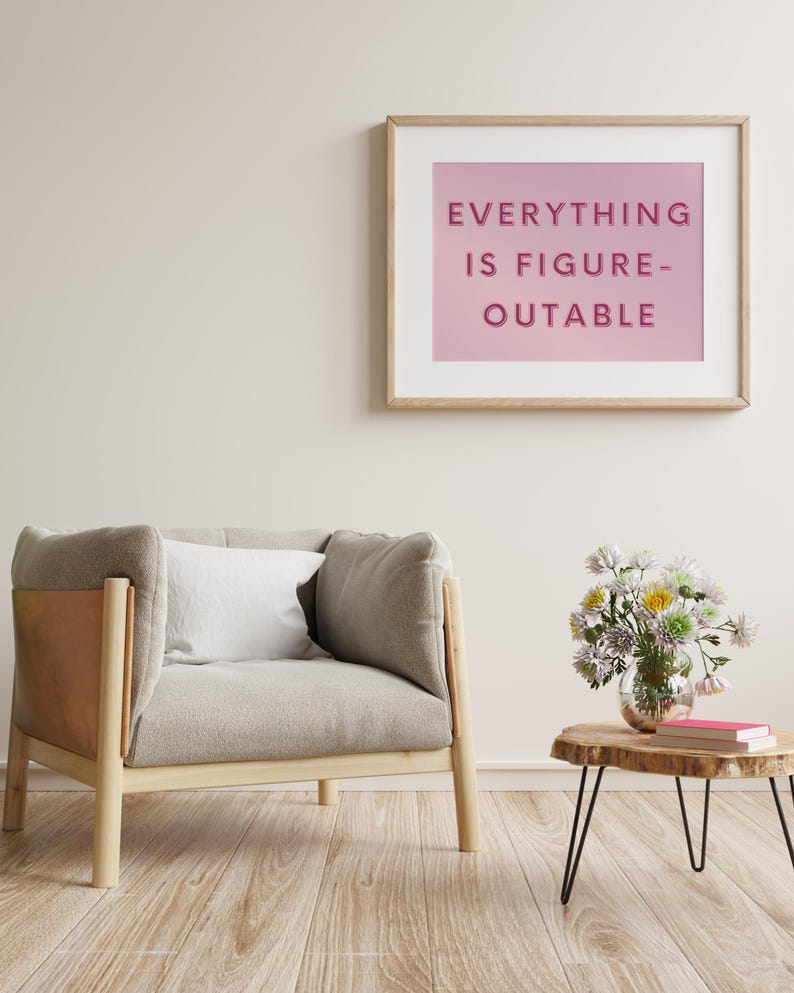 Everything is Figureoutable Printable Wall Art – Motivational Quote ...