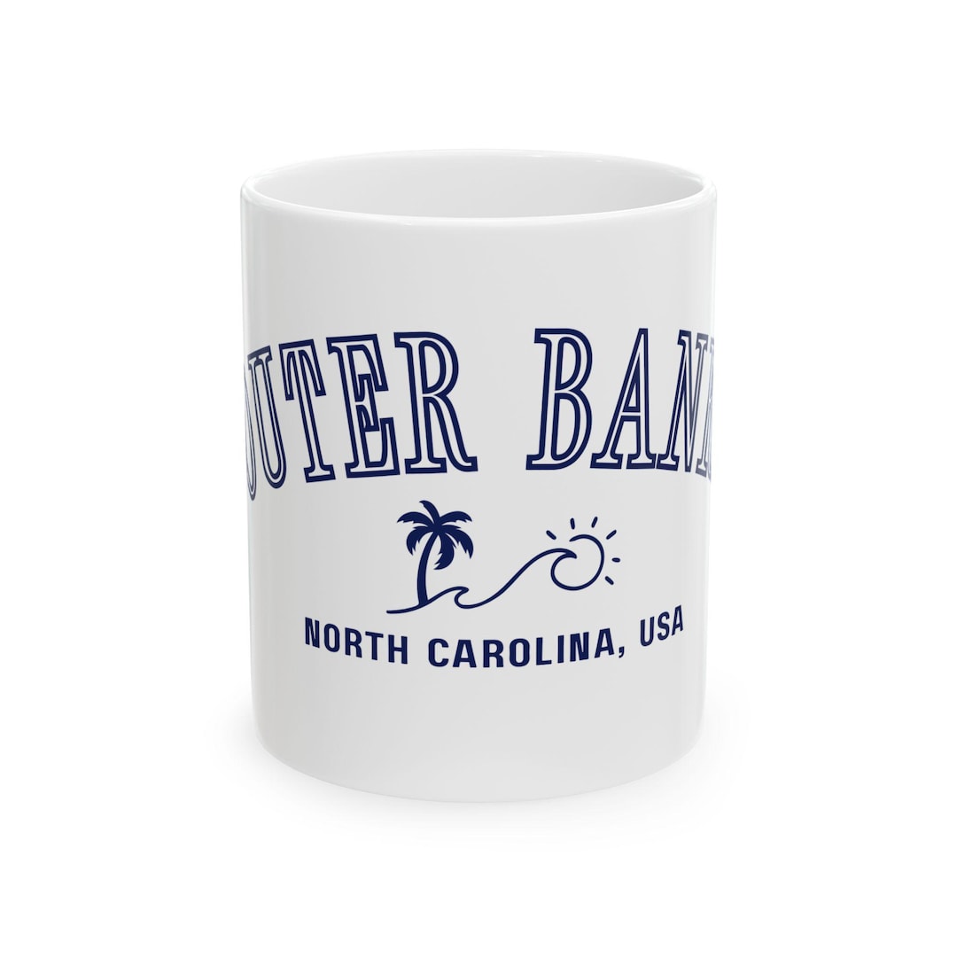Outer Banks Ceramic Mug - Coffee or Tea Cup, Beach Lover Gift, Vacation ...