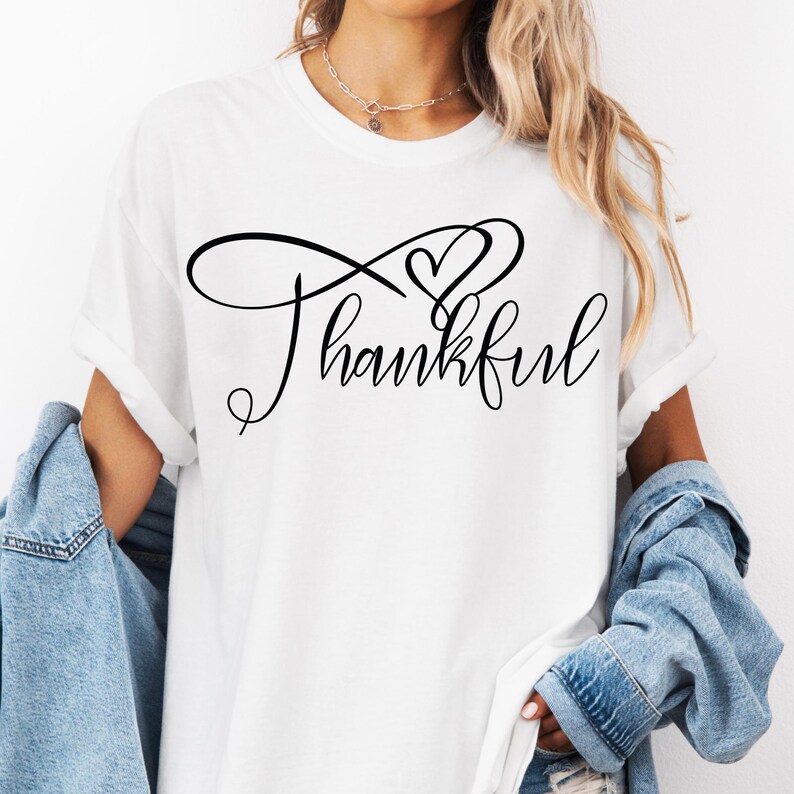 Thankful Script Word Art PNG: Elegant Thanksgiving Design (digital ...