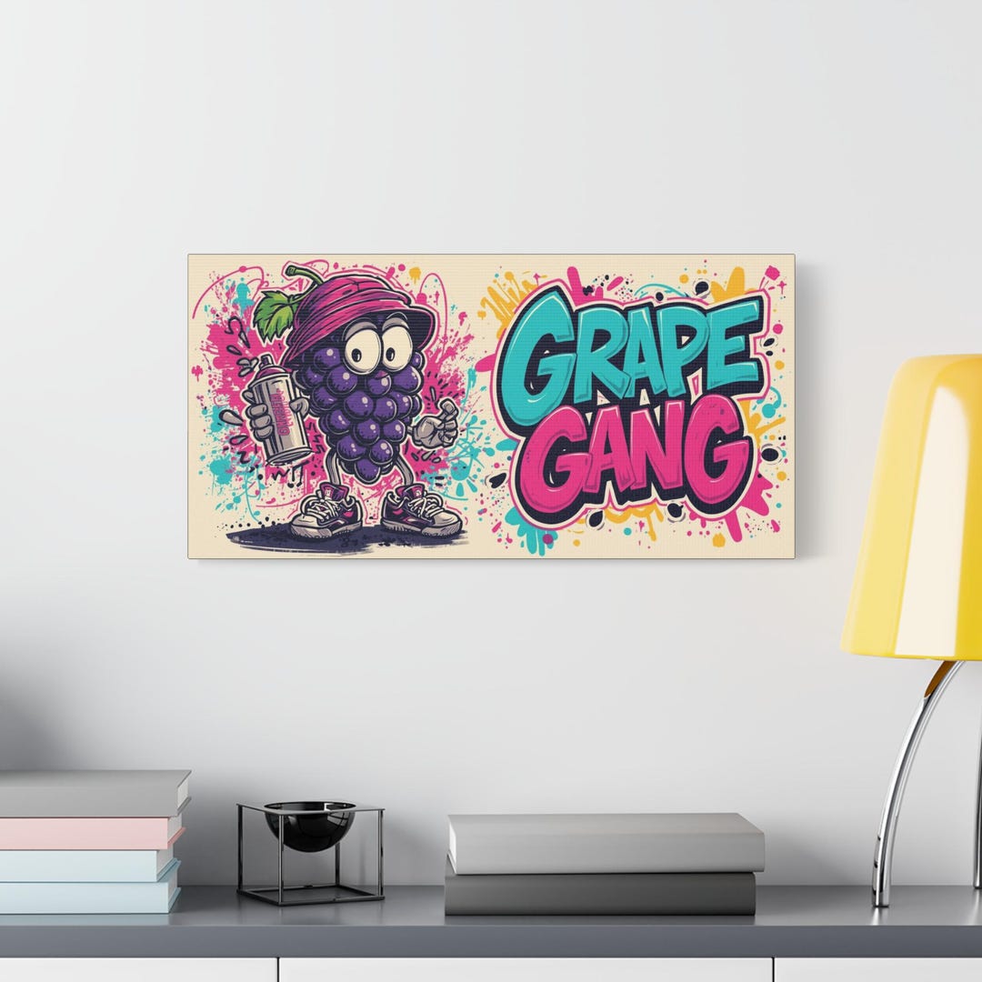 Street Art Graffiti Painting – Grape Gang | Colorful Retro Cartoon ...