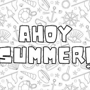 Summer Themed Mindful Colouring Pages - End of School Year - Etsy
