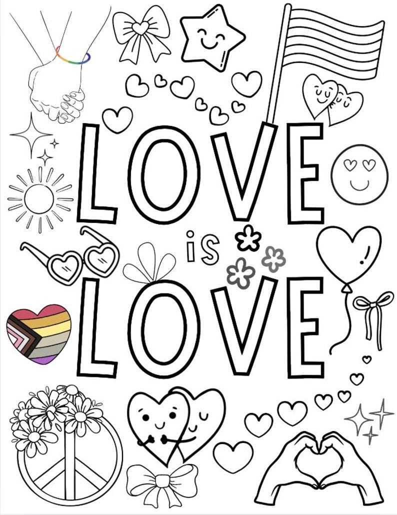 GSA / LGBTQ+ Pride Mindful Colouring Page Bundle - Etsy