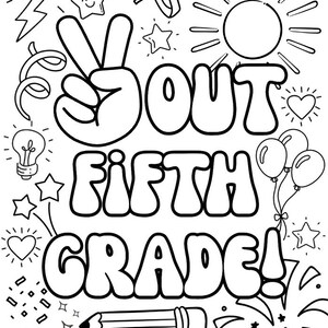 Peace Out Mindful Colouring Pages - End of Year Grades 1-6 - Etsy