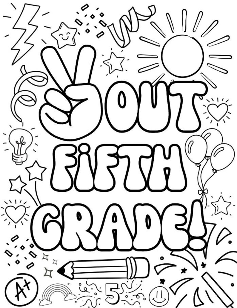 Peace Out Mindful Colouring Pages - End of Year Grades 1-6 - Etsy
