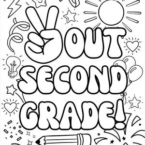 Peace Out Mindful Colouring Pages - End of Year Grades 1-6 - Etsy