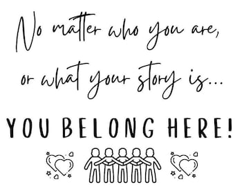 You Belong Here Poster, Classroom Welcome Sign, You Belong Here Decor ...