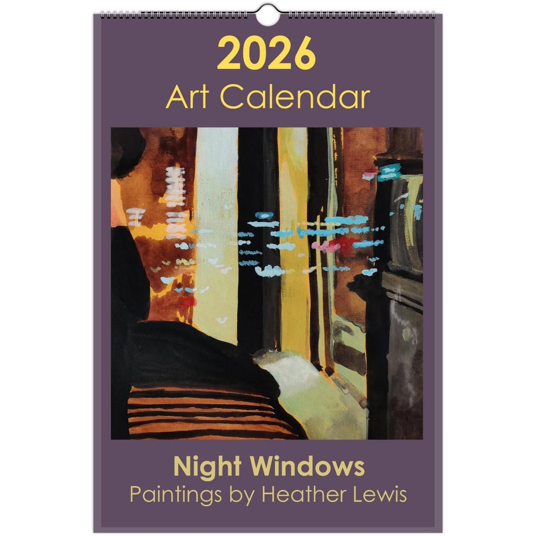 2026 Art Calendar, Night Windows Paintings by Heather Lewis - Etsy