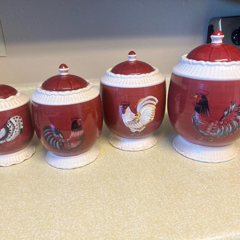Rooster Canister Set - Etsy