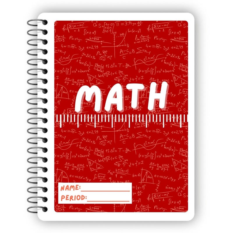 Math Binder Cover - Etsy