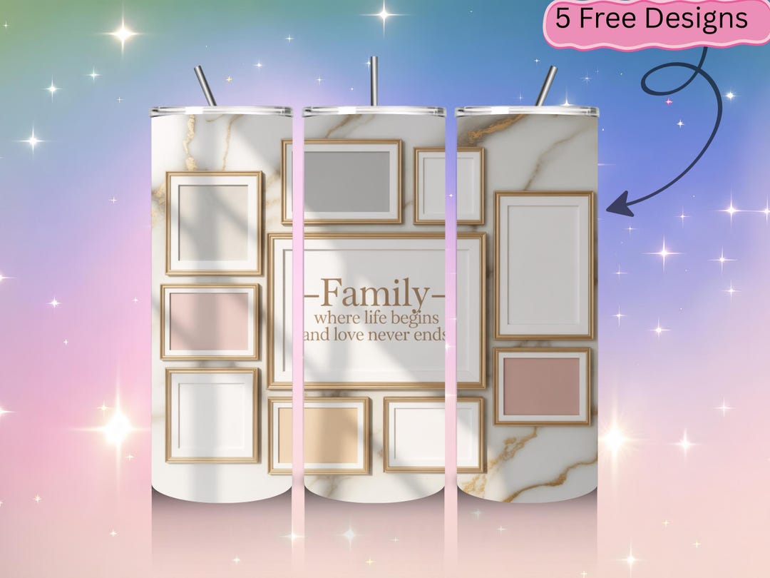 Heart Photo Frame Tumbler Template, 20oz Love Tumbler Wrap ...