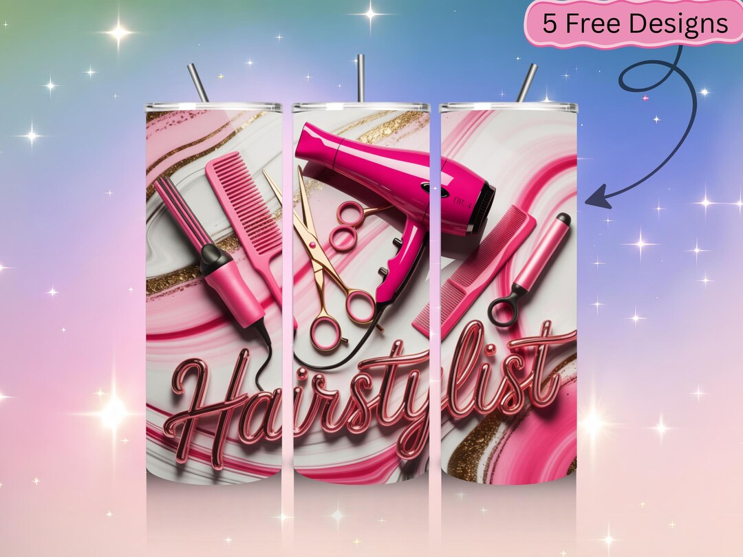 Hair Stylist Tumbler Wrap | Hair Stylist Design Hairstylist Aesthetic ...