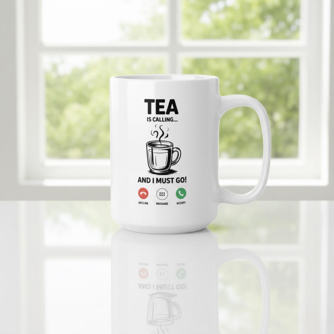 Funny Tea Quote Mug | Black Ceramic Tea Cup - Etsy