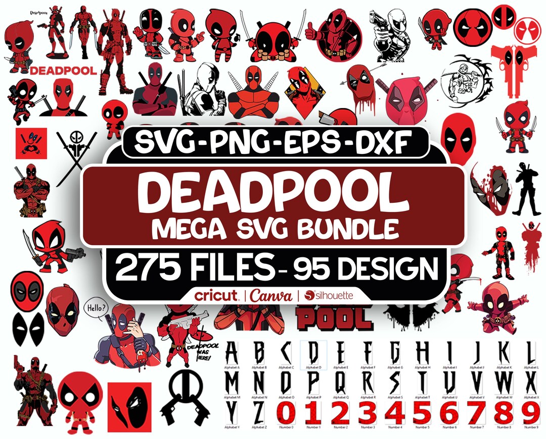 Deadpool SVG Bundle, Superhero PNG, Baby Deadpool Svg, Deadpool Clipart ...