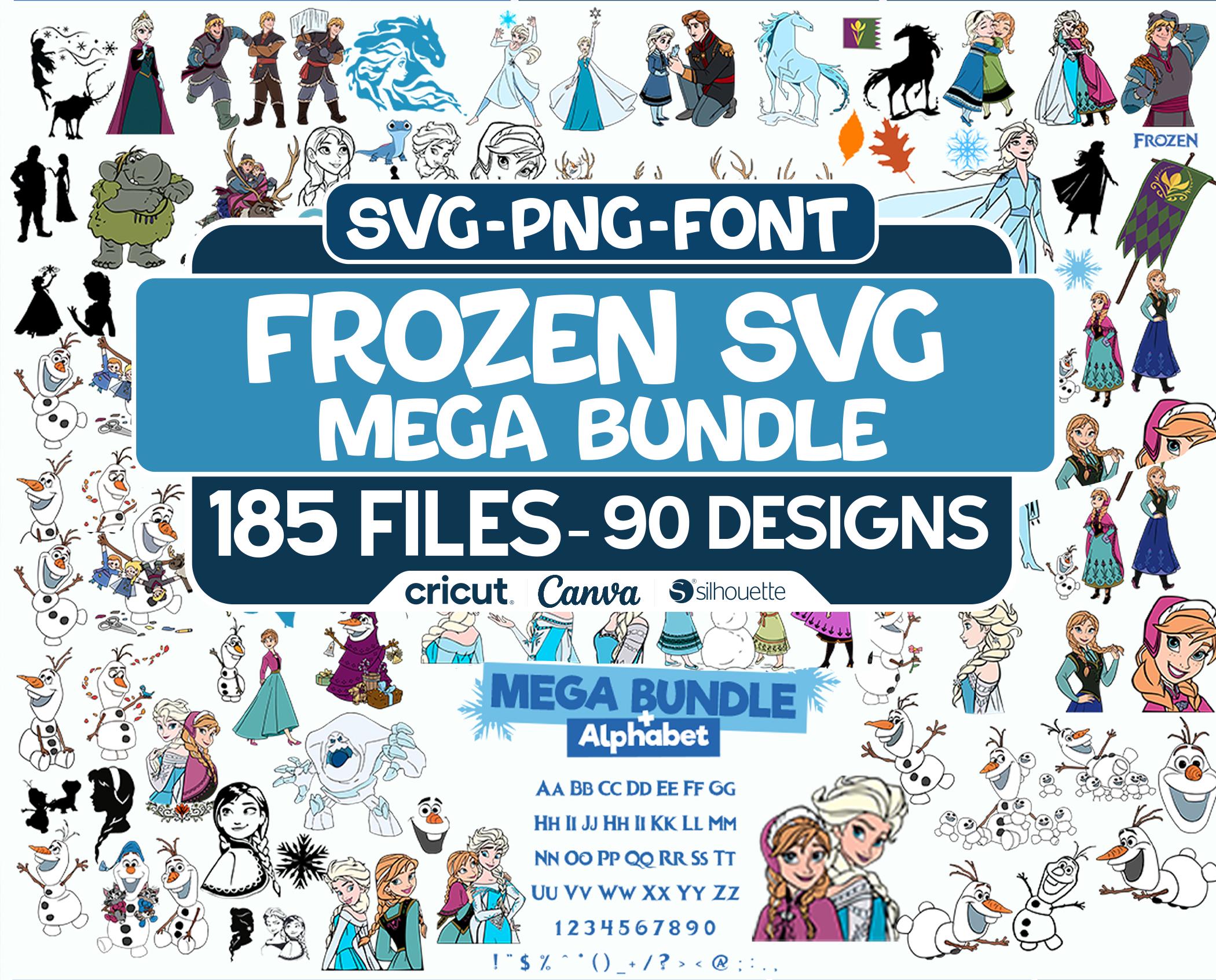 Frozen Svg Bundle, Frozen Svg, Elsa Svg, Anna Svg, SVG for Cricut ...