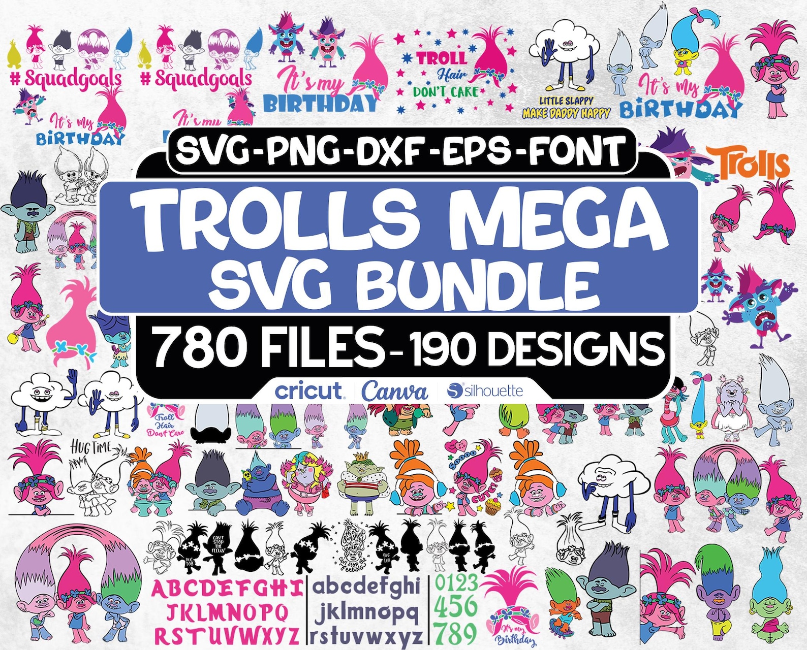 Trolls SVG Bundle, Trolls PNG, Trolls Clipart , Poppy Troll Svg, Svg ...