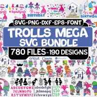 Trolls Clipart Bundle: SVG, PNG, DXF Cut Files (digital Download) - Etsy