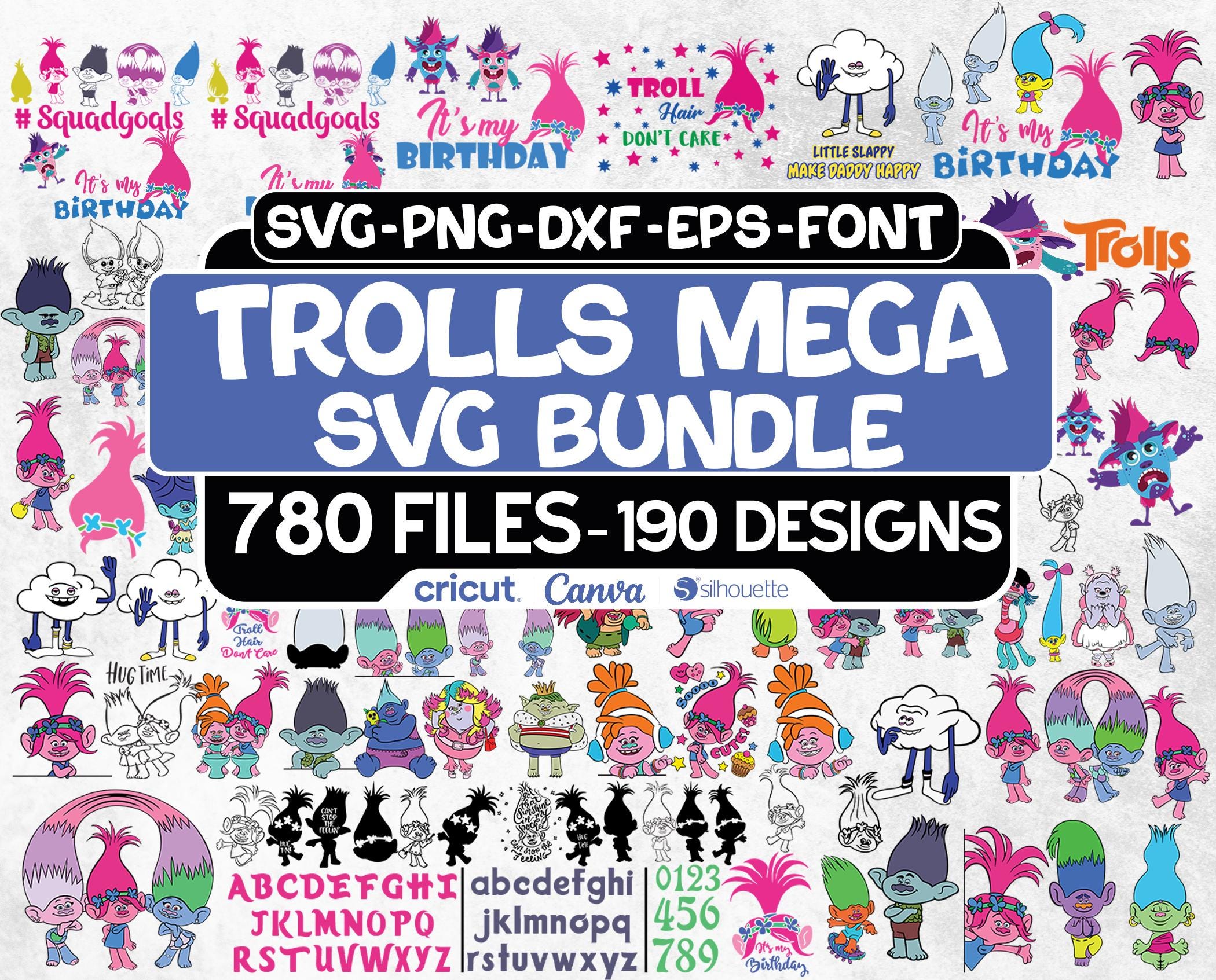 Trolls SVG Bundle, Trolls PNG, Trolls Clipart , Poppy Troll Svg, Svg ...