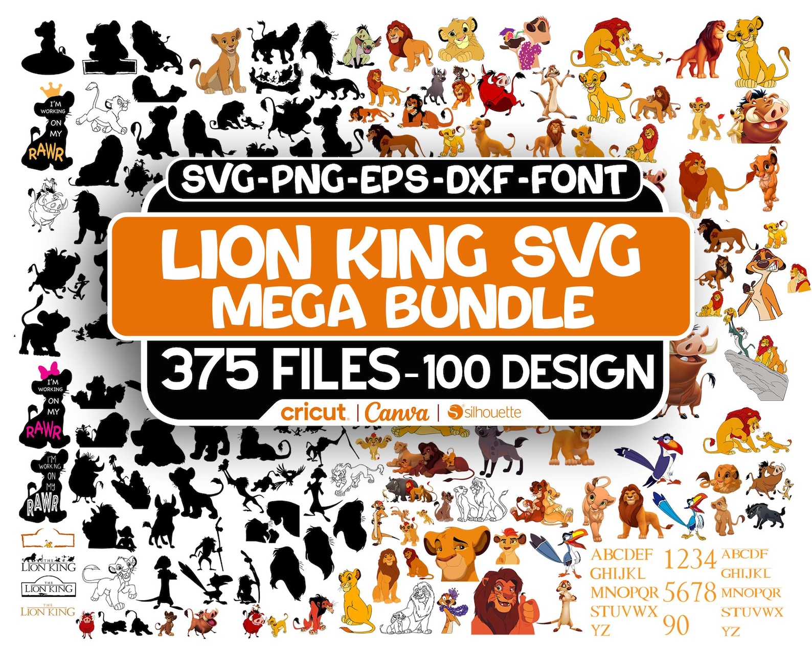 Mega Lion King SVG Bundle, Lion King Clipart, Lion King PNG, SVG ...