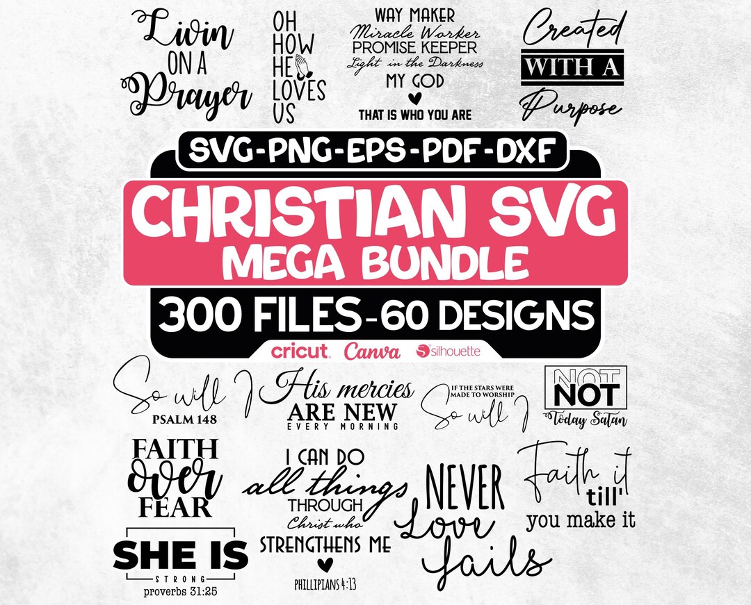 Christian Svg Mega Bundle, Jesus Svg, God Svg, Faith Svg Bundle ...