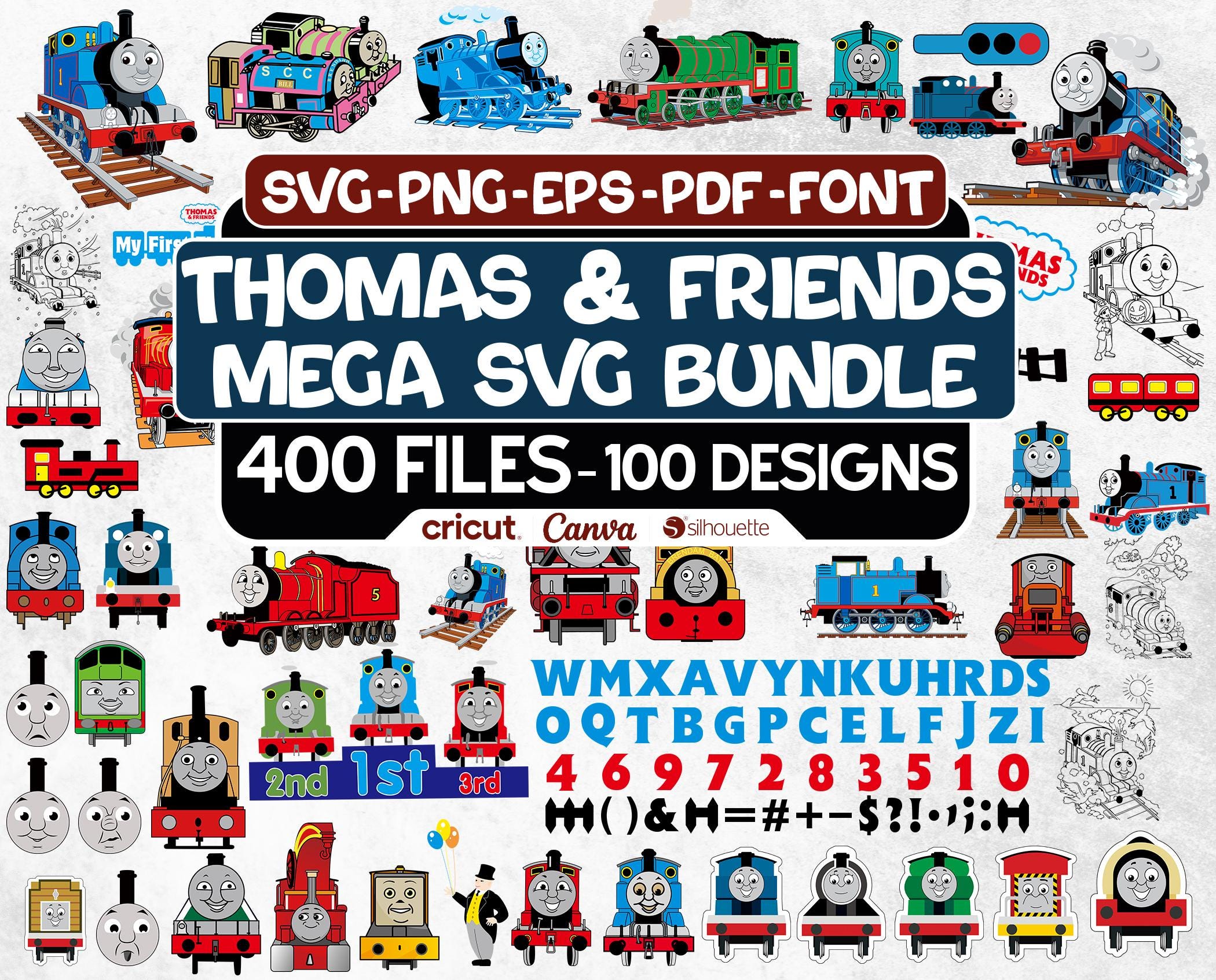 Thomas And Friends Font Thomas And Friends Font Etsy