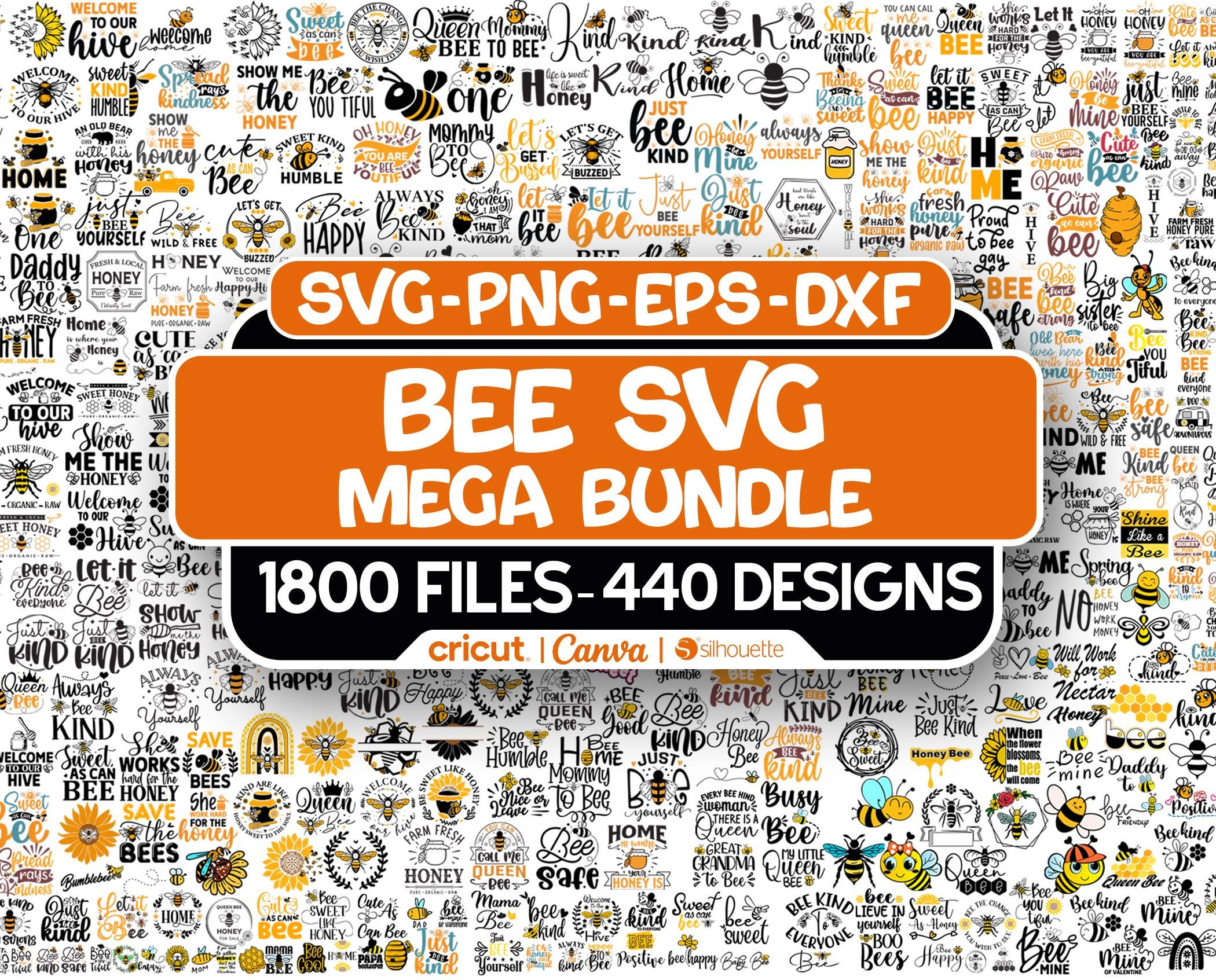 Mega Bee Svg, Bee Hive Svg, Bee Png, Honeycomb Svg, Bee Clipart, Queen ...
