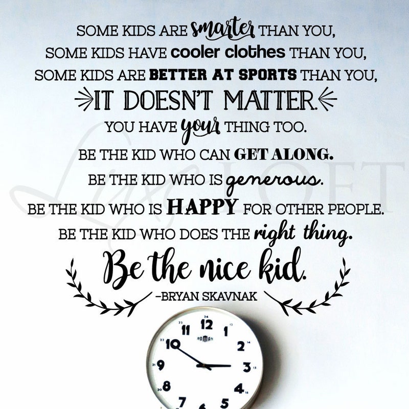 Be the Nice Kid - Etsy
