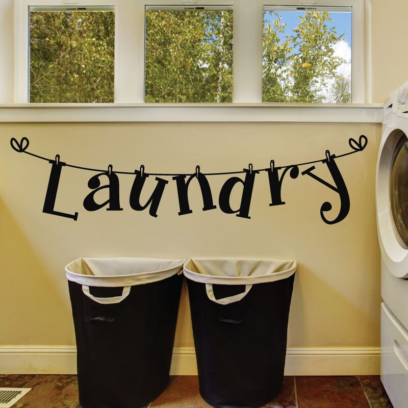 Laundry Wall Decal - Etsy