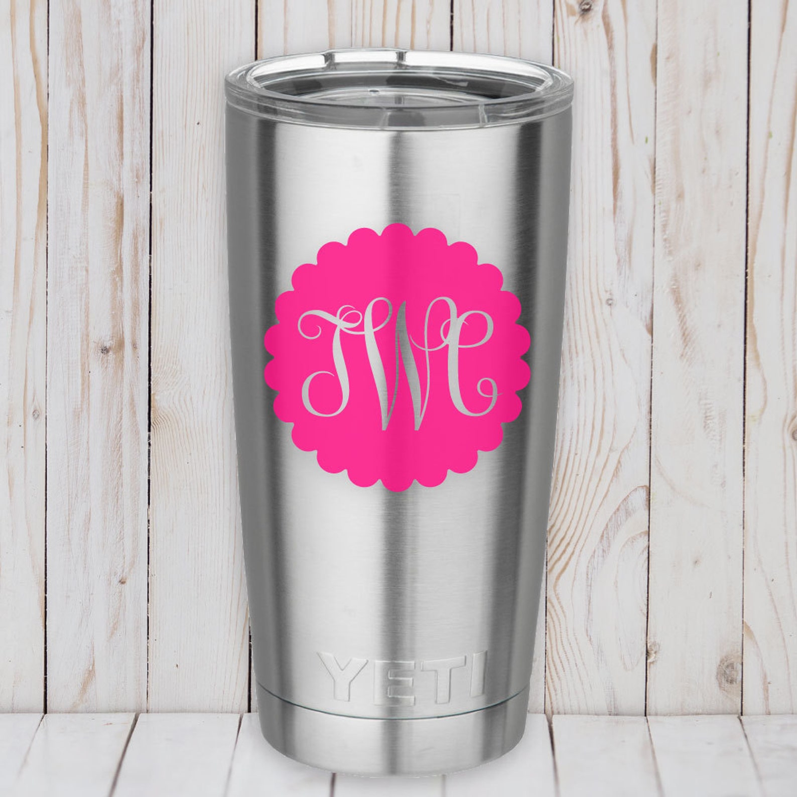 Yeti Decal Yeti Monogram Yeti Decal for Women Monogram Decal for Yeti ...