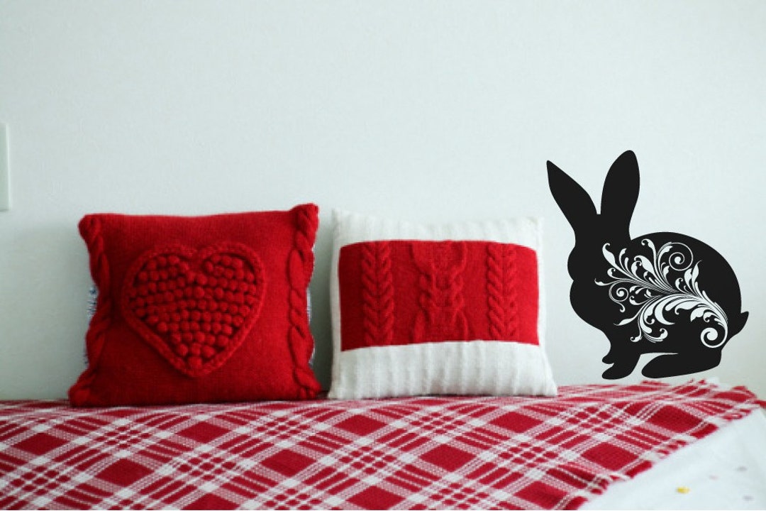 Rabbit Decor Bunny Decor Spring Decor Spring Decorations Wall Decals ...