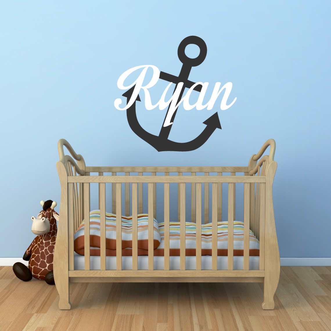 Nautical Wall Decor Nautical Wall Decals Nautical Name - Etsy