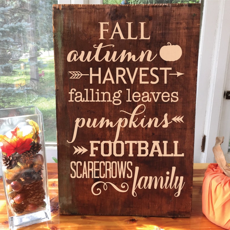 VINYL DECAL Fall Decals Fall Decor Fall Door Decor - Etsy