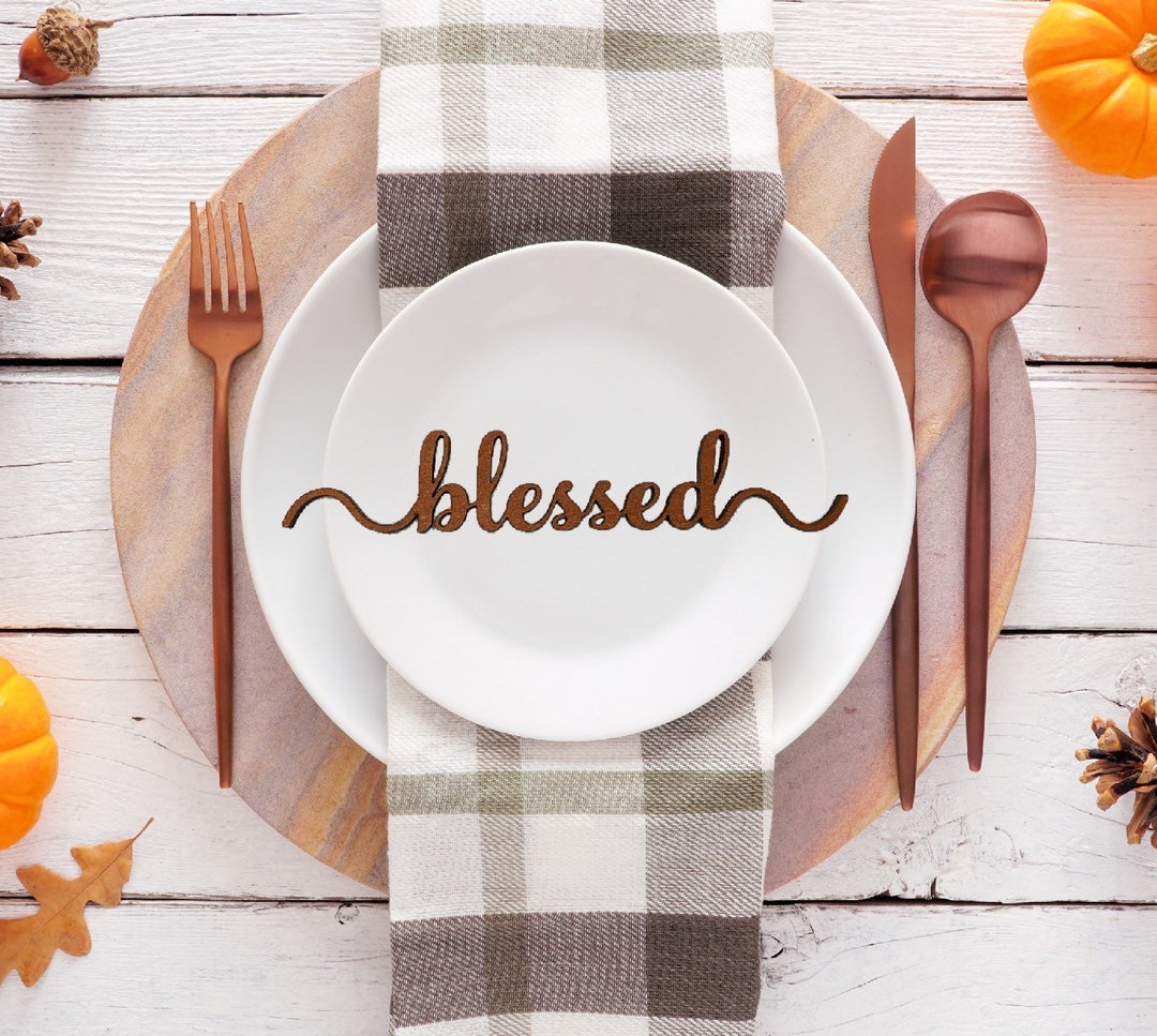 Thanksgiving Place Setting Table Setting Decor Thankful - Etsy