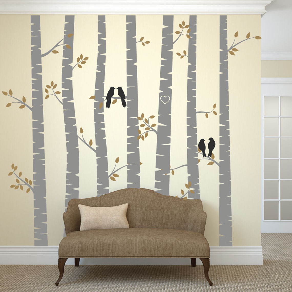 Birch Tree Wall Decal Tree Decals Tree Wall Decal | Etsy