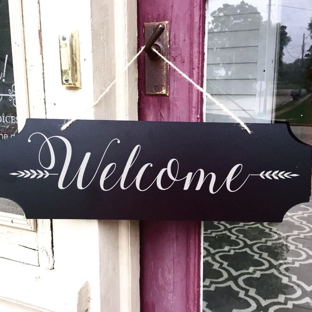 Welcome Sign Welcome Door Decor Door Decorations Door Hanger Fall Door ...