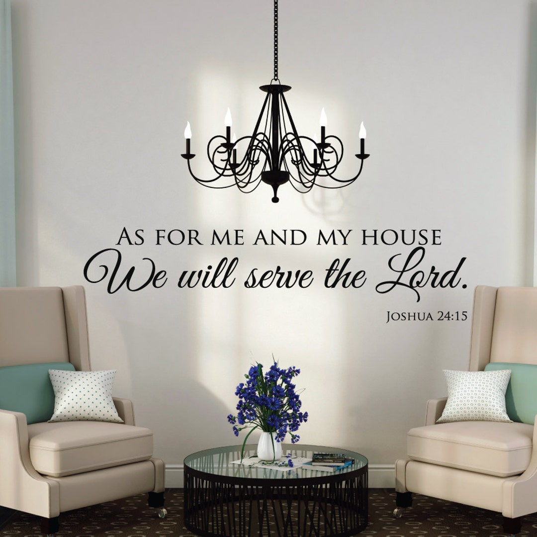 As for Me and My House Wall Decals Quotes Christian Wall Art Scripture ...