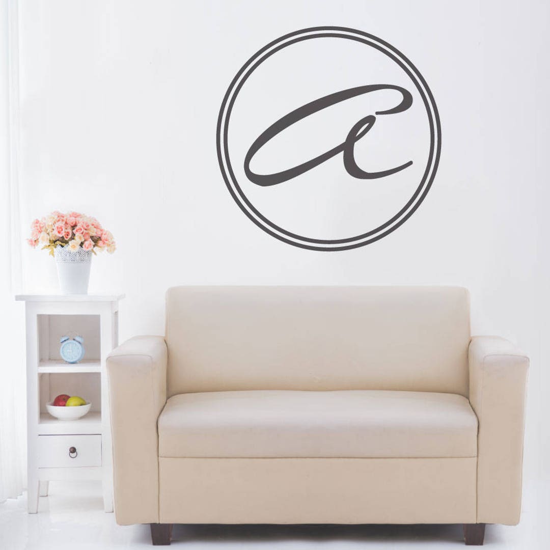 Monogram Decal Monogram Wall Art Monogram Wall Decal Monogram Wall ...
