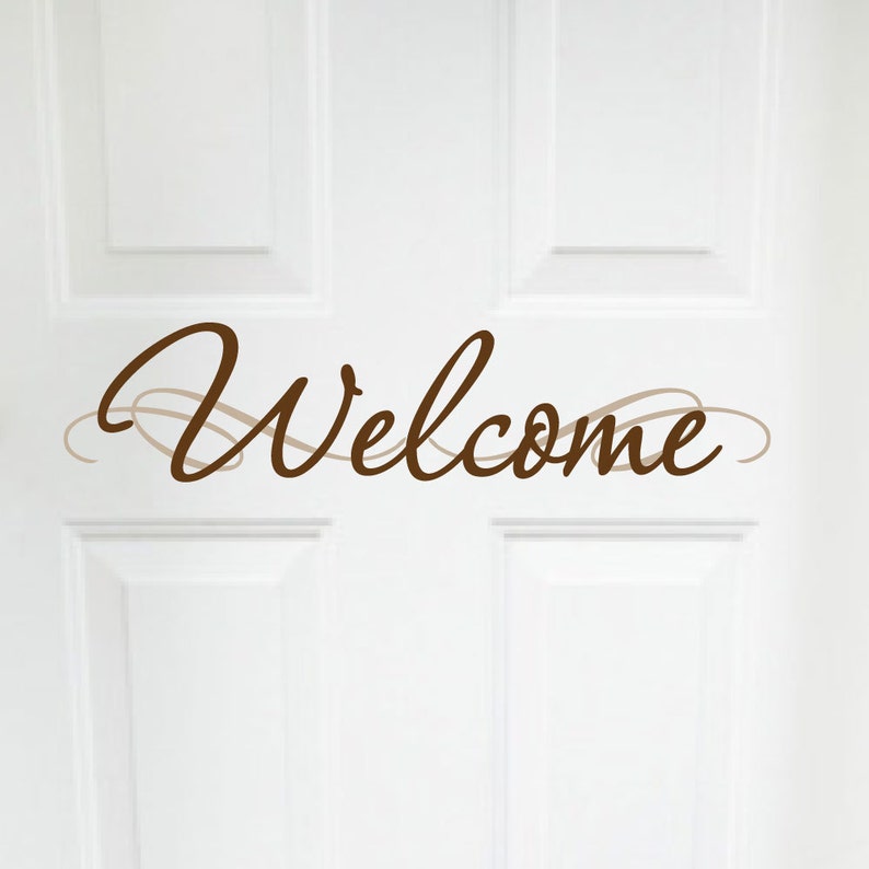 Welcome Decal Welcome Door Decal Welcome Door Sticker - Etsy