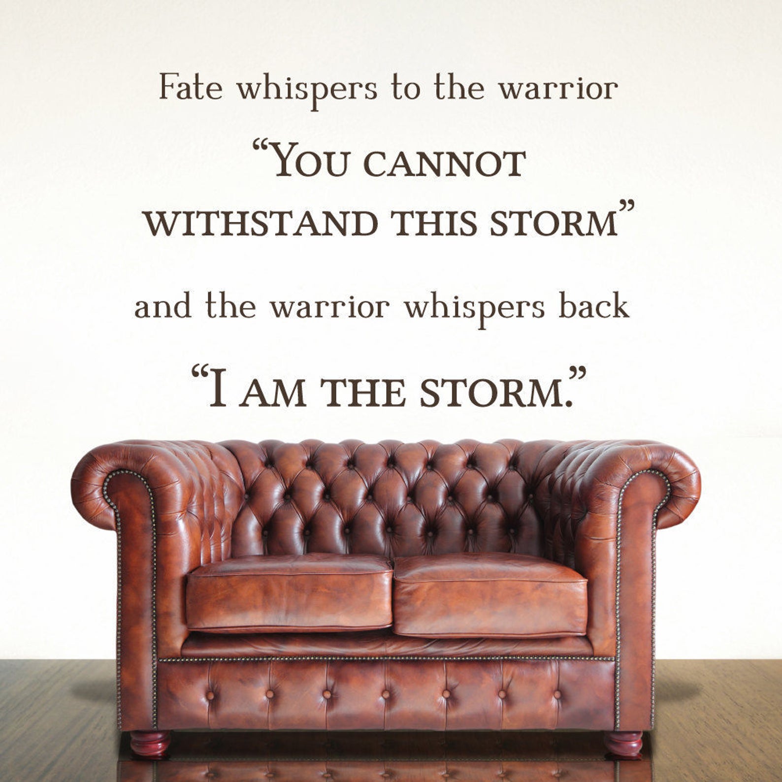Fate Whispers to the Warrior Inspirational Quote - Etsy