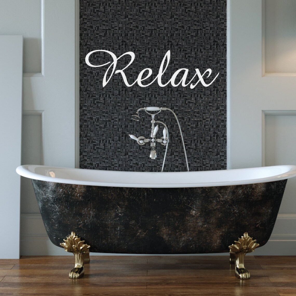 Relax Wall Decal Relax Sign Bathroom Decor Bathroom Wall - Etsy