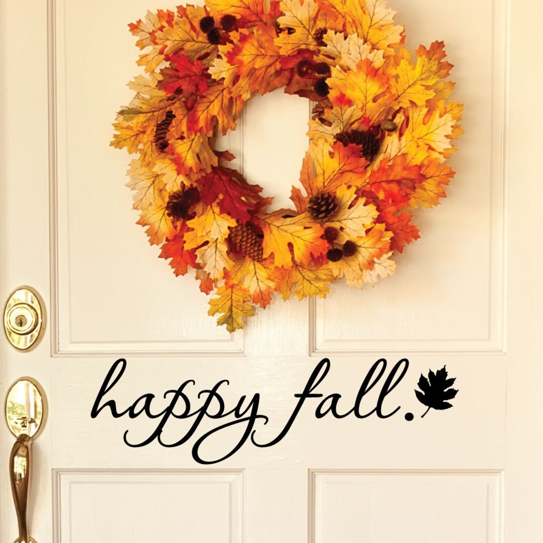 Happy Fall Door Decal Door Decals Door Stickers Door Decal Front Door ...