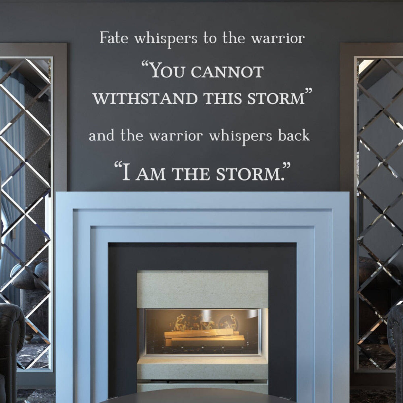 Fate Whispers to the Warrior Inspirational Quote - Etsy